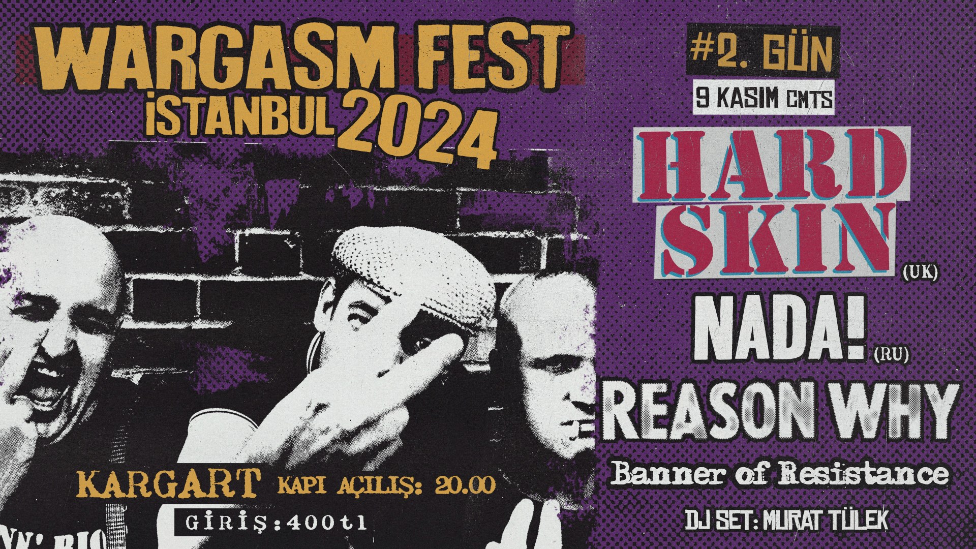 Wargasm Fest 2024 # 2. Gün | 09 November 2024 | Karga bar | Biletino