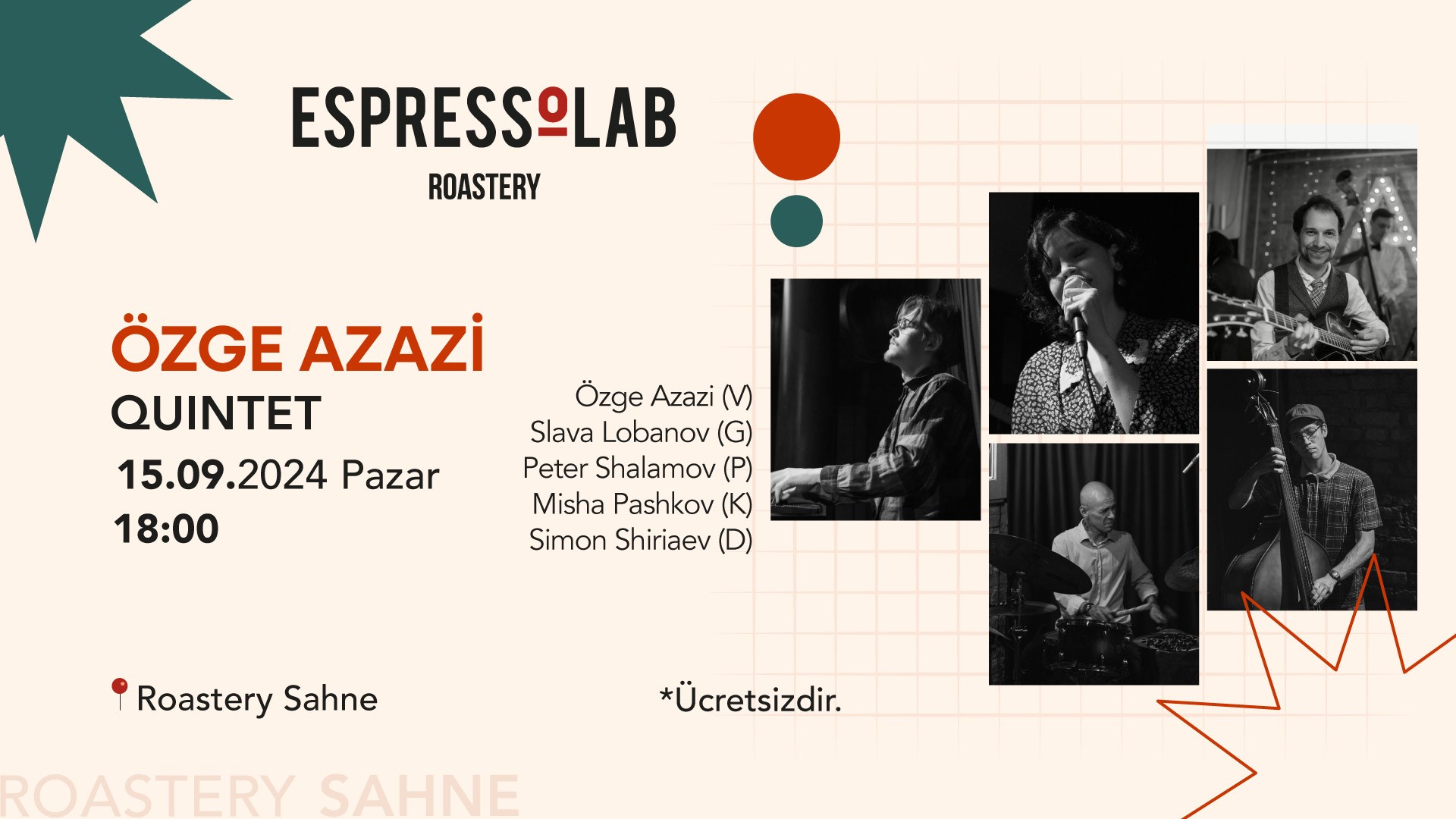 Özge Azazi Quintet - Roastery Sahne Konseri | 15 September 2024 ...