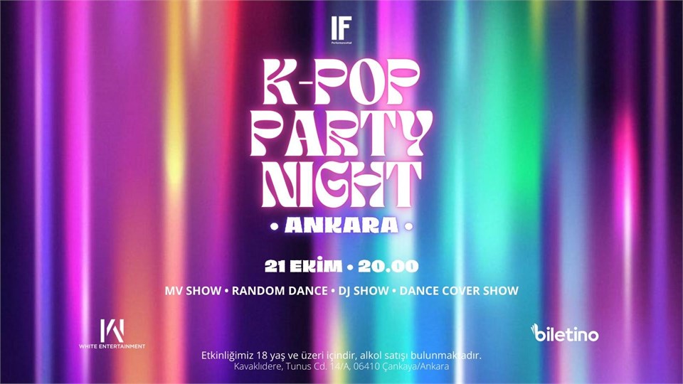 Kpop Party Night Ankara | 21 October 2024 | IF Performance Hall | Biletino