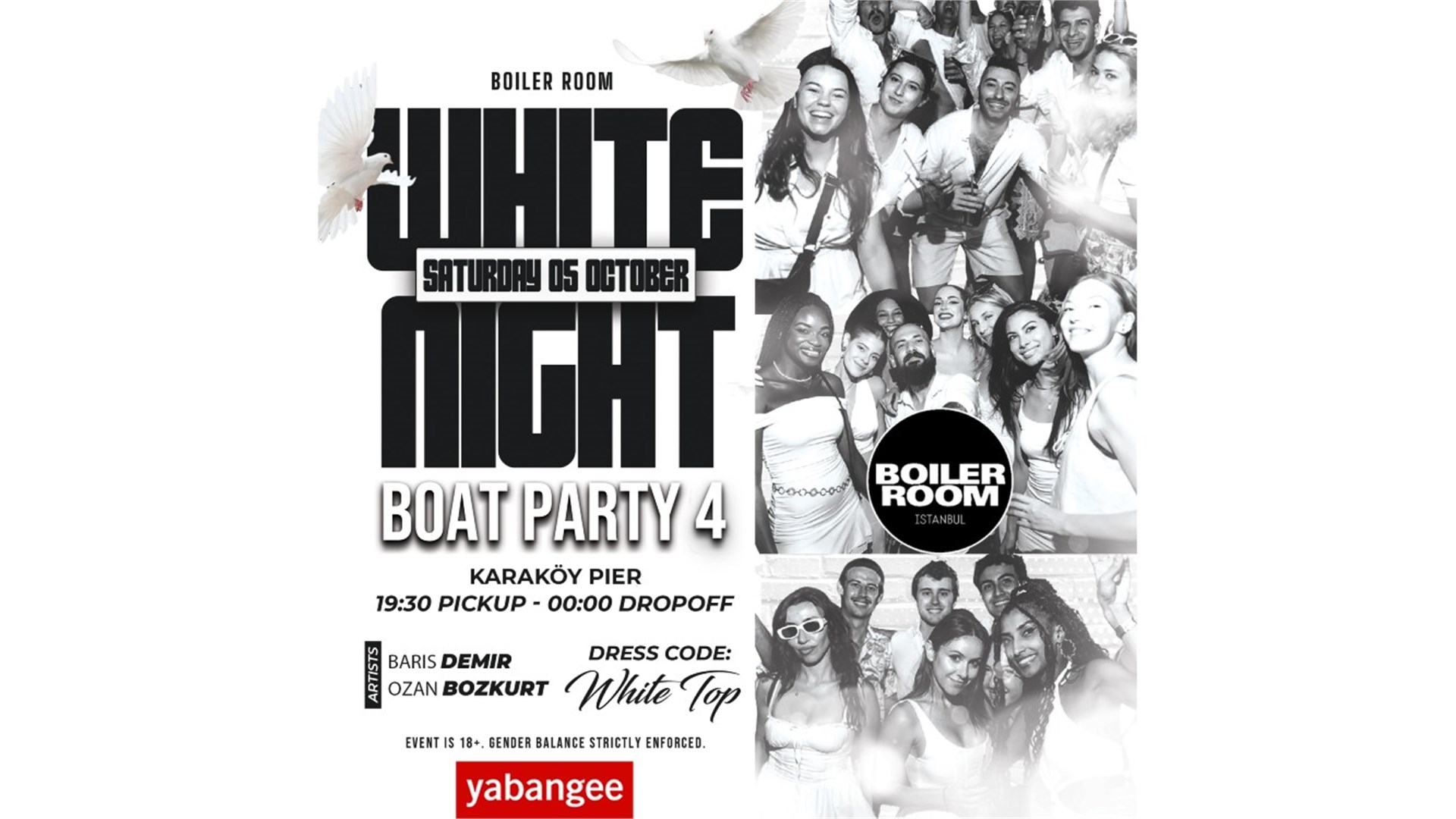Boiler Room White Night Boat Party 4 | 05 October 2024 | Karaköy Pier ...