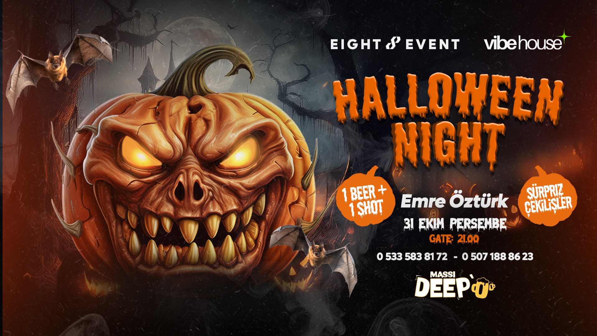 HALLOWEEN NIGHT | 31 Ekim 2024 | Massi deepo | Biletino