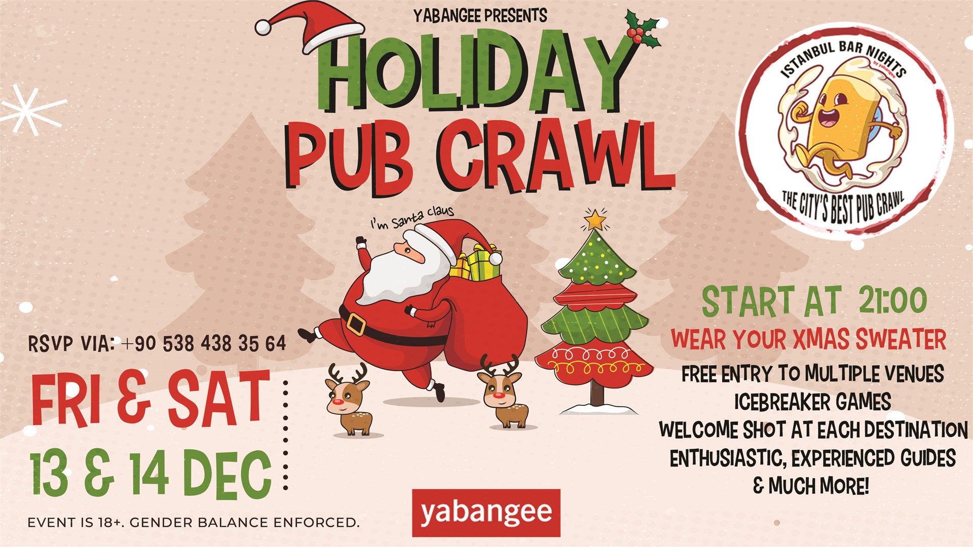 Istanbul Bar Nights - Holiday Pub Crawl | 13 December 2024 | Multiple ...