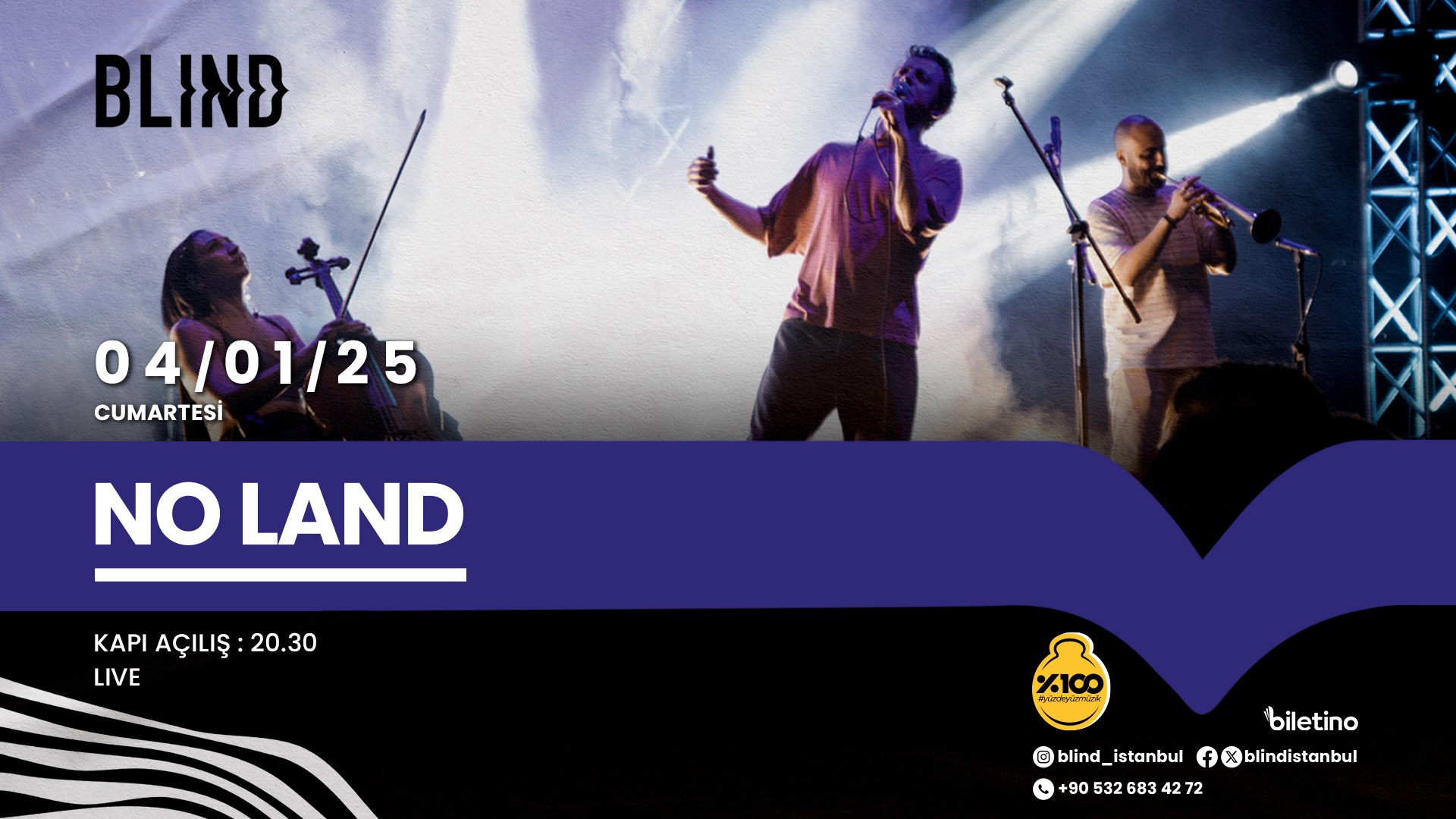 NO LAND | 04 January 2025 | Blind İstanbul | Biletino