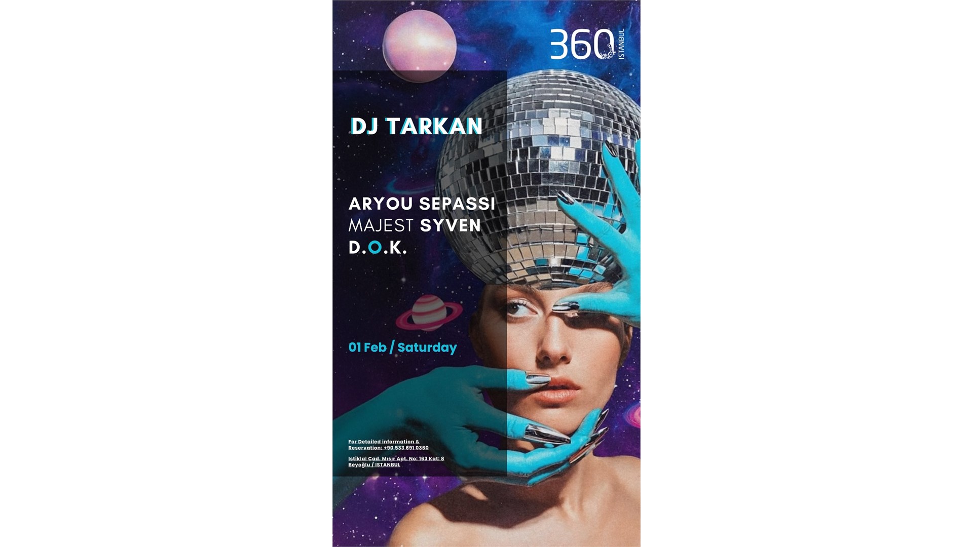 360 Club x DJ Tarkan | 01 February 2025 | 360 İstanbul | Biletino