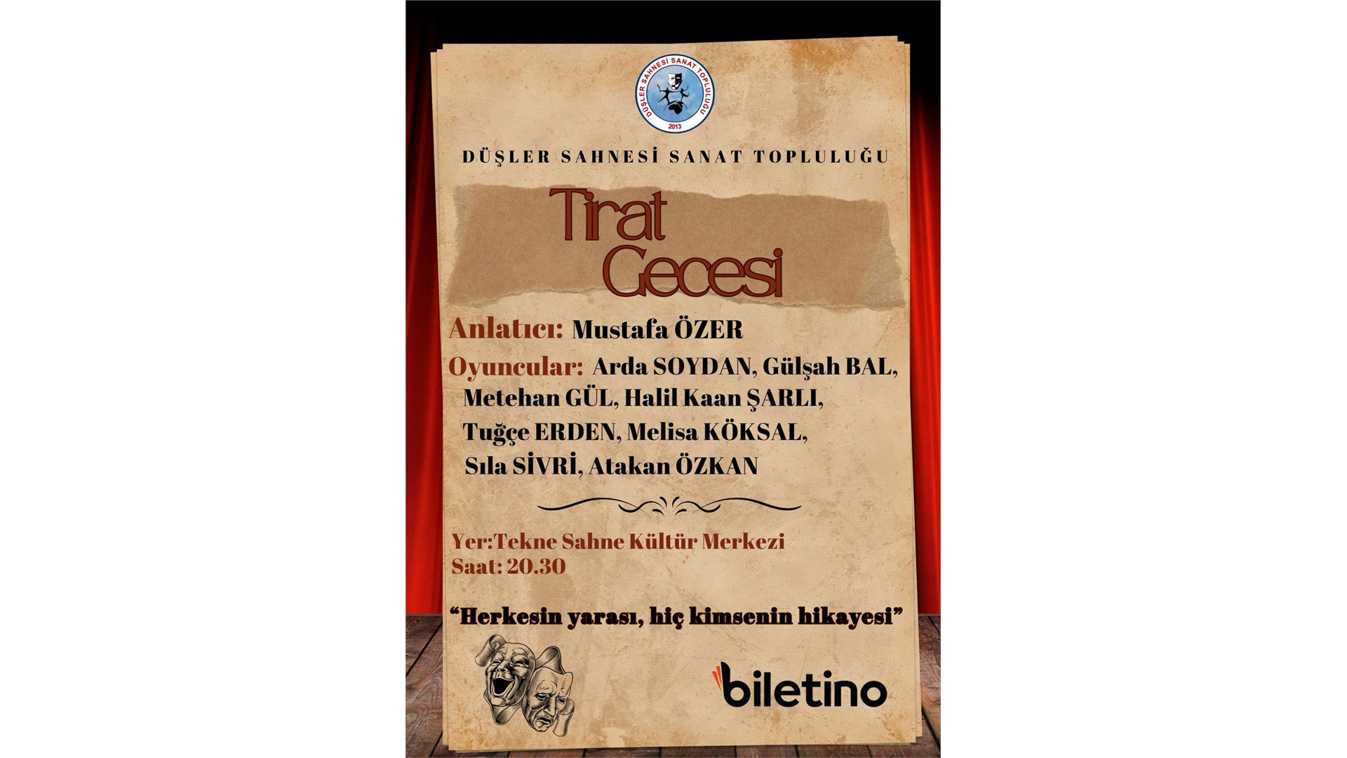 Düşler Sahnesi Tirat Gecesi 8 | 27 Mart 2025 | Tekne Sahne Kültür ...