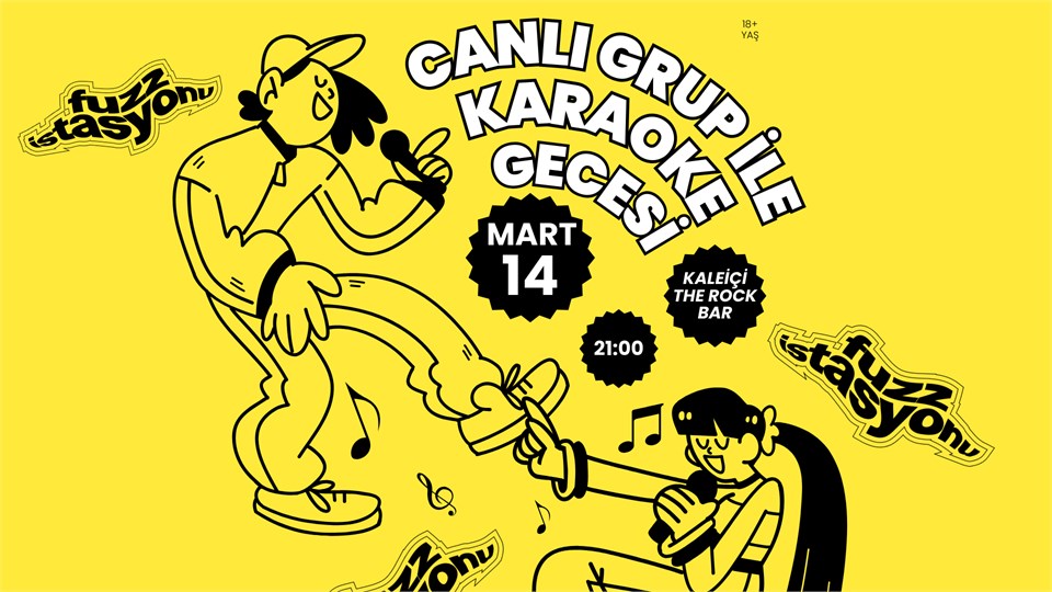Fuzz İstasyonu Canlı Karaoke Gecesi | 14 March 2025 | The Rock Bar | Biletino