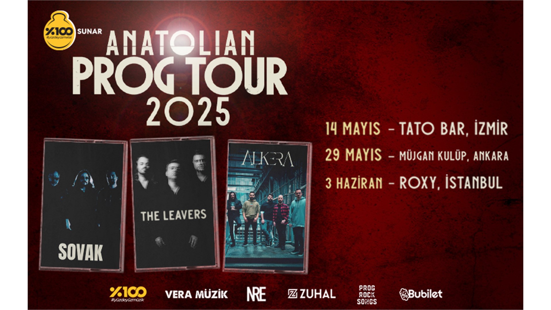 %100 Metal Sunar: Anatolian Prog Tour | Sovak, The Leavers, Alkera ...