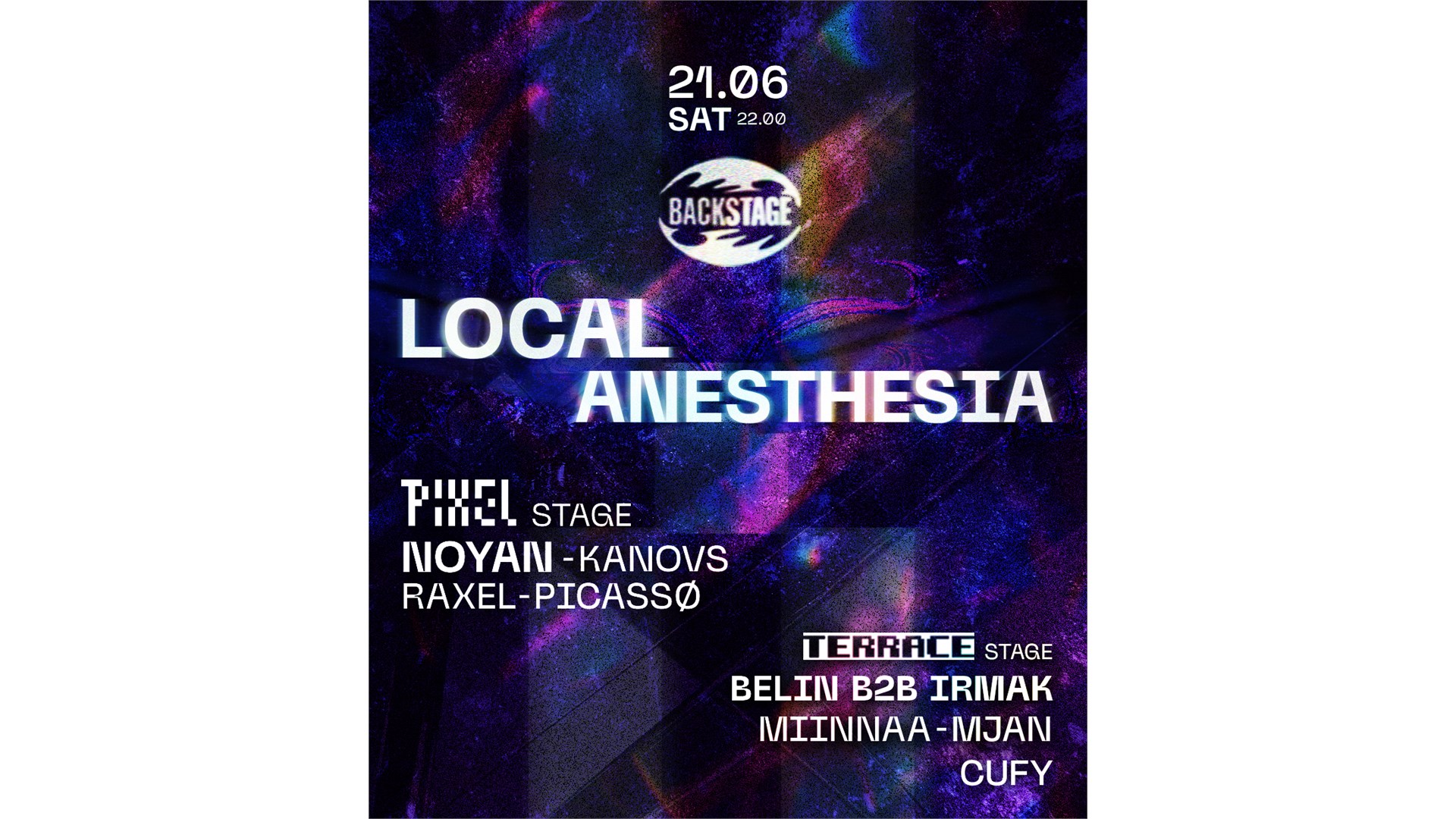LOCAL ANESTHESIA | 21 Haziran 2025 | Pixel | Biletino