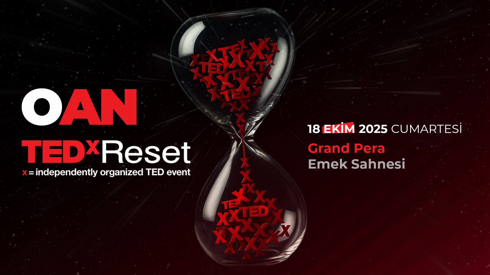 TEDxReset 2025 | 18 Ekim 2025 | Grand Pera Emek Sahnesi | Biletino