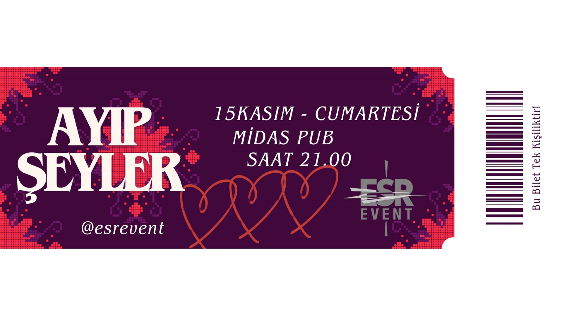 AYIP ŞEYLER | 15 Kasım 2025 | MİDAS PUB | Biletino