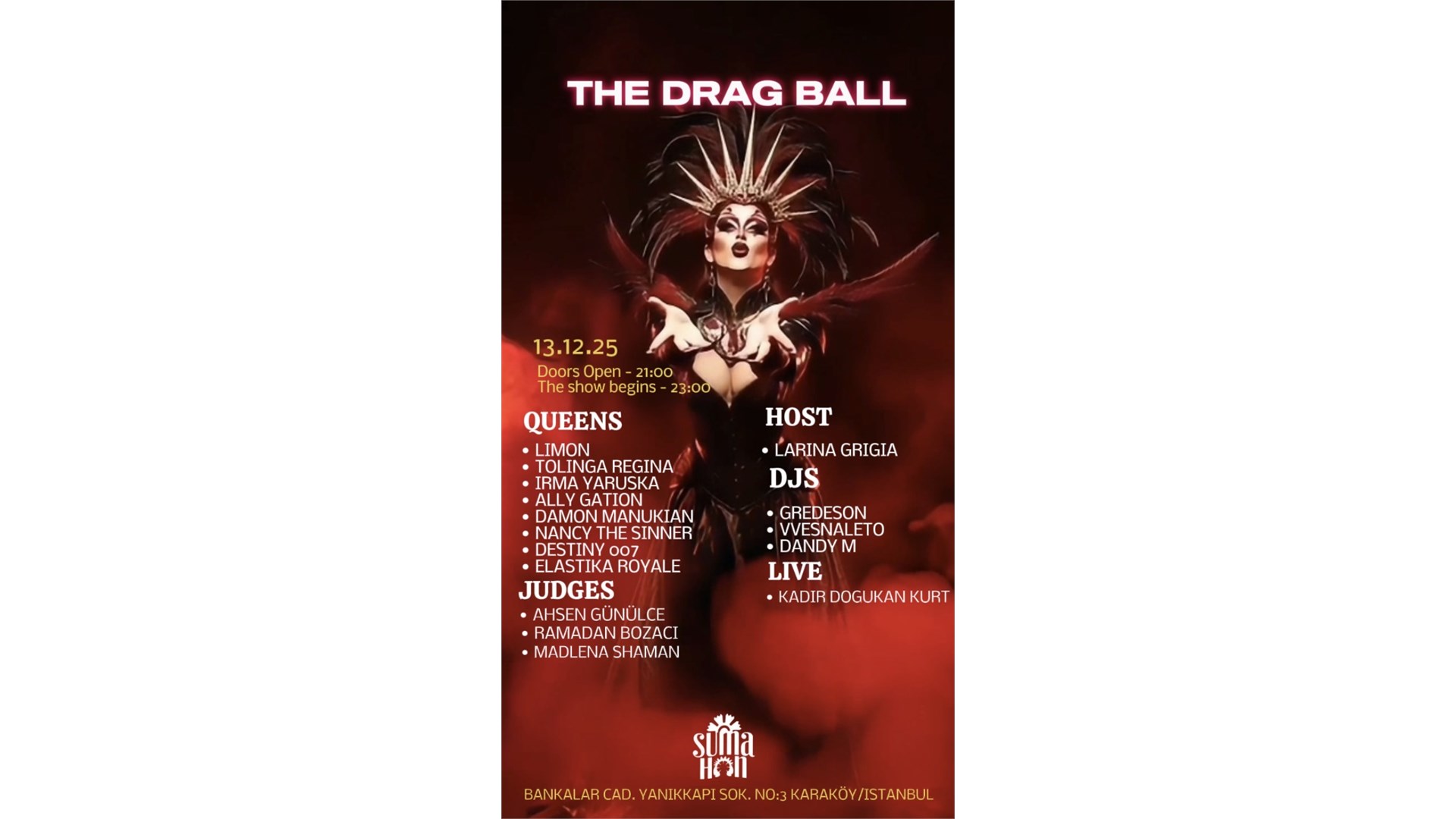 THE DRAG BALL | 13 December 2025 | SUMA HAN | Biletino