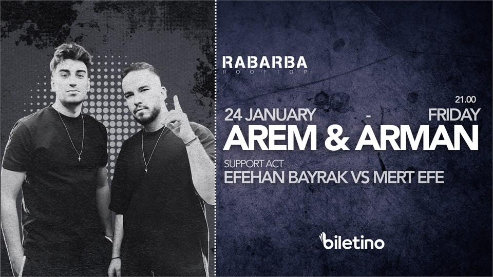 AREM & ARMAN @Rabarba Rooftop | 23 Ocak 2026 | Rabarba | Biletino