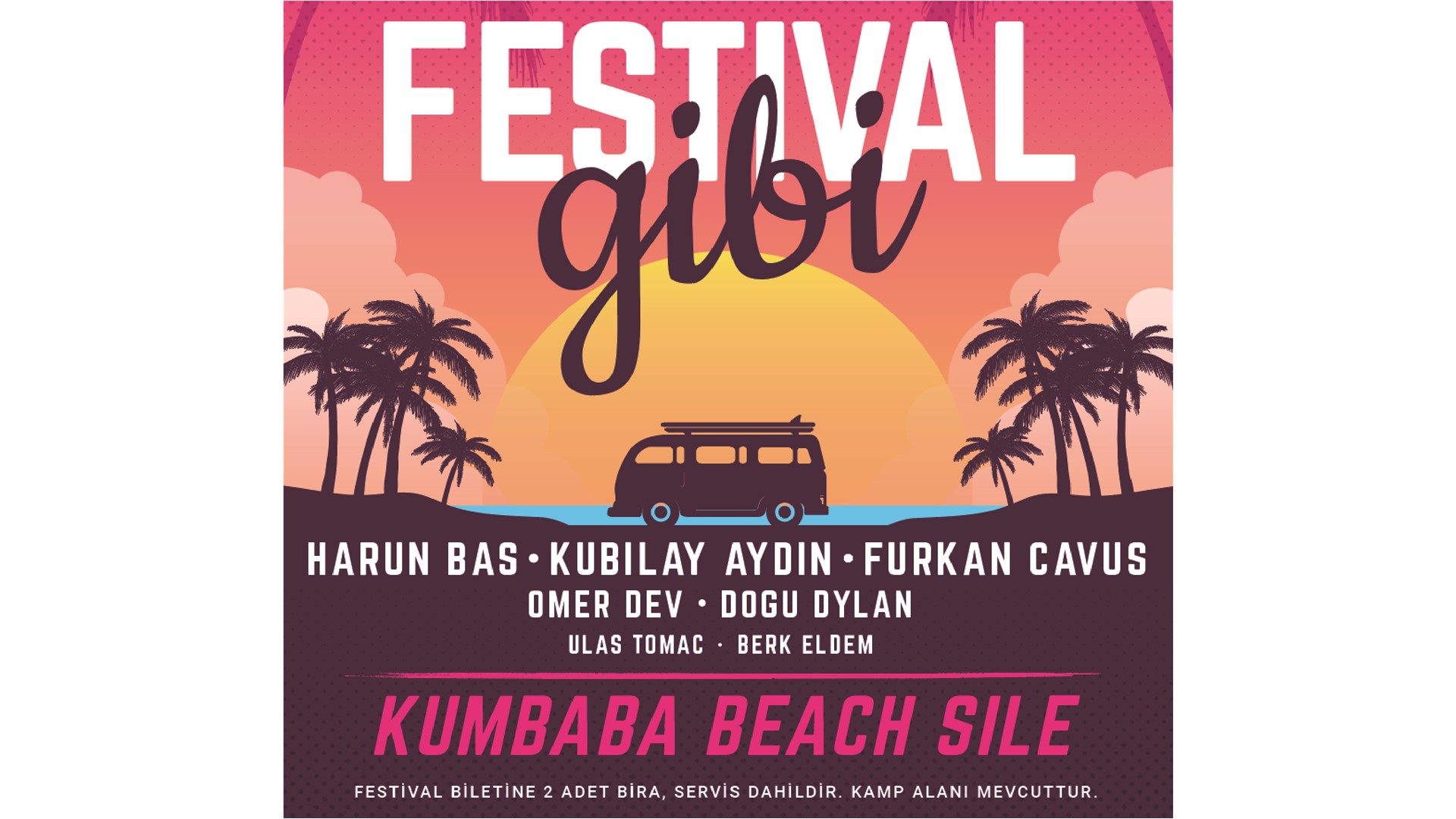 Festival Gibi | 22 Eylül 2018 | Şile Kumbaba Beach | Biletino