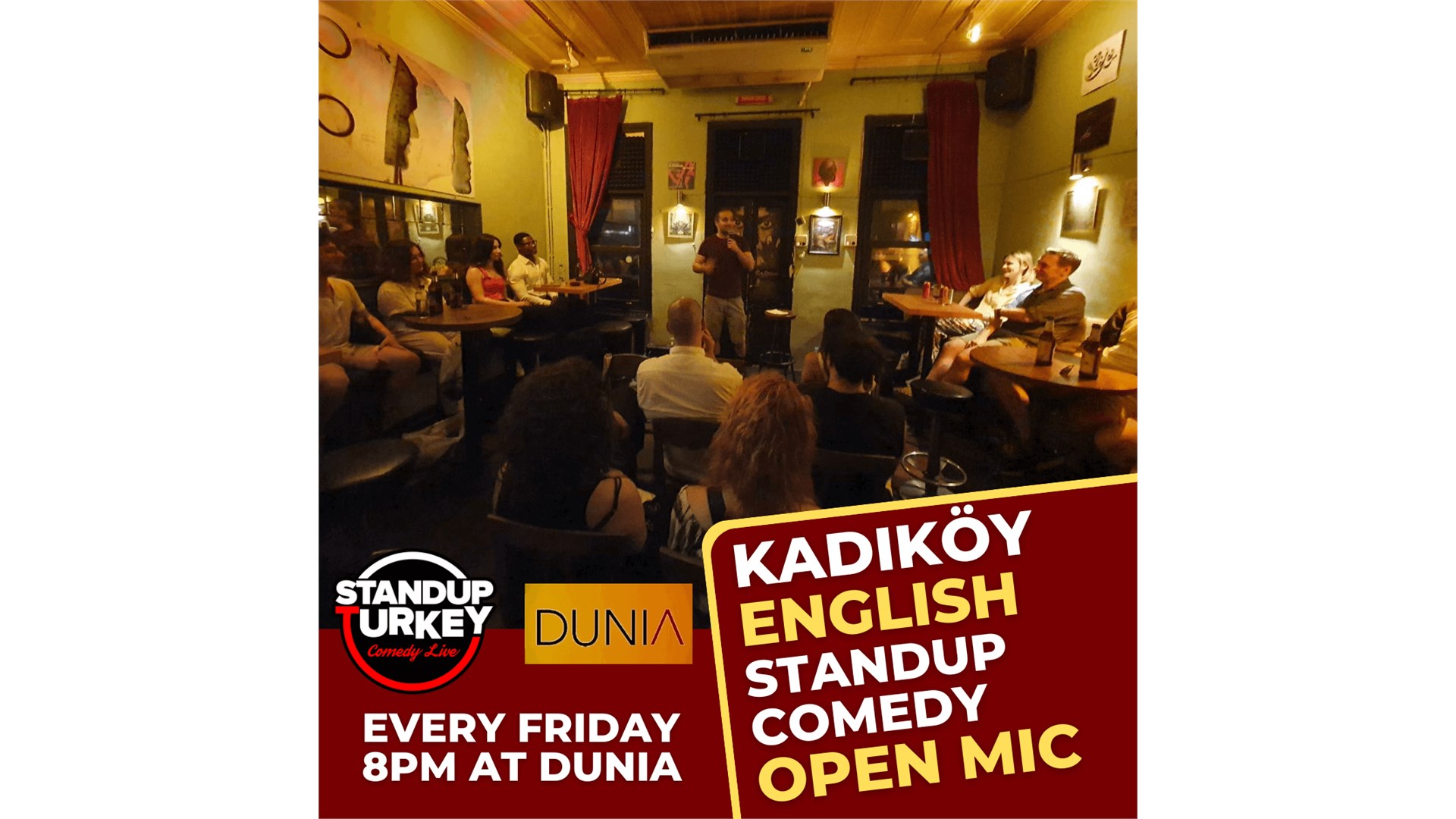 Kadıköy English Stand-up Comedy Open Mic | 20 February 2026 | Dunia ...