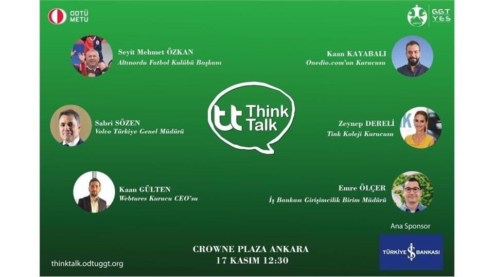 Think&Talk 2018 | 17 November 2018 | Crowne Plaza Ankara | Biletino