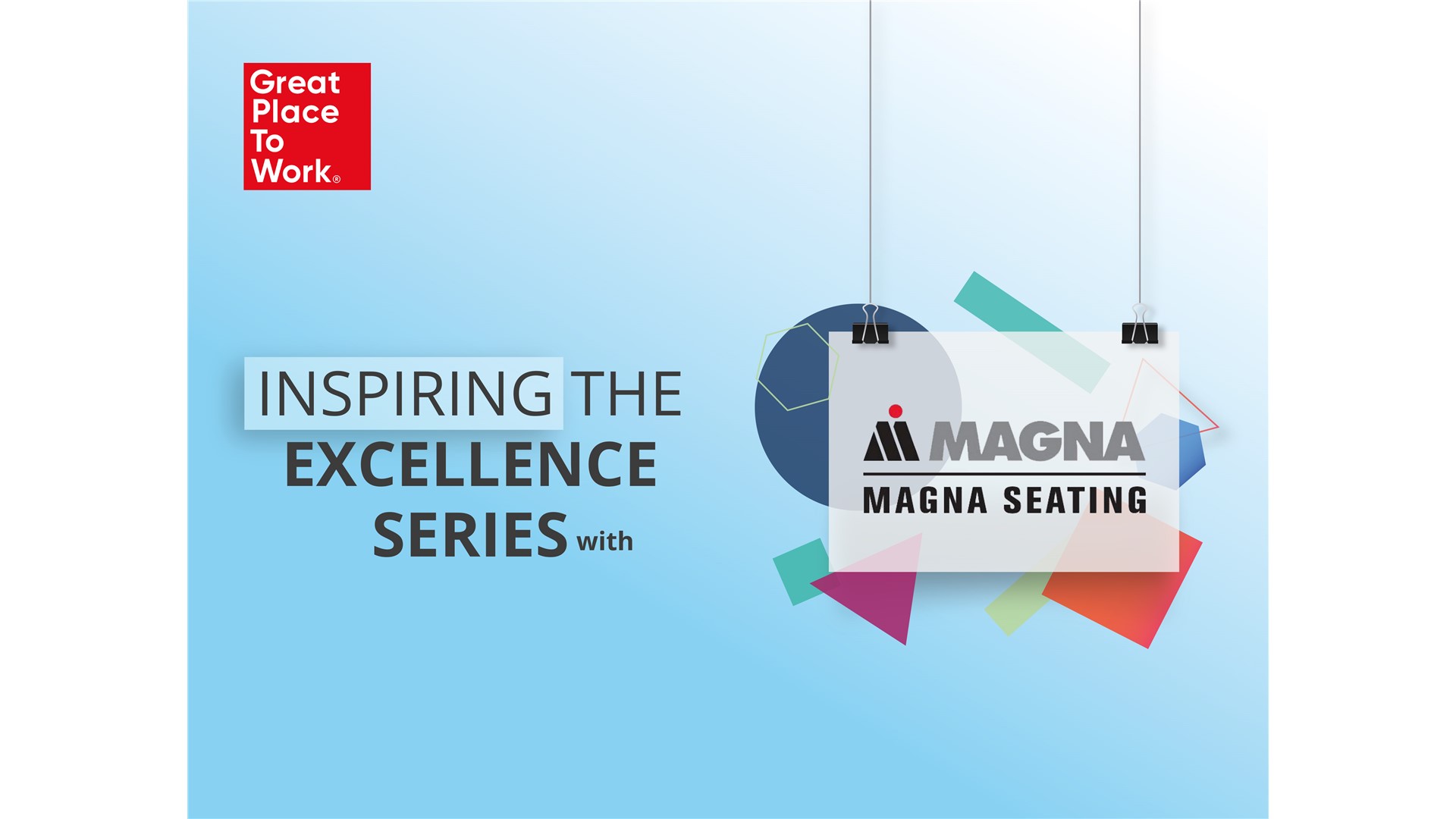 Inspiring The Excellence Series® With Magna Seating | 24 January 2019 ...